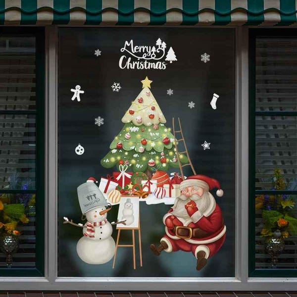 Christmas Window Decals - Etsy