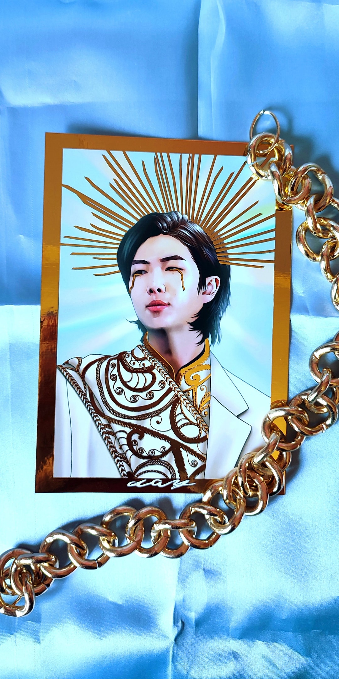 BTS RM “day” Portrait A5 Gold Foil Art Print, Kim Namjoon, Poster, Army ...