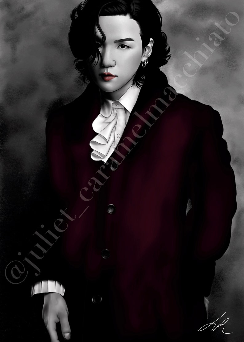 BTS Victorian Suga Portrait A3, A4, A5, A6 Art Print, Poster, Fanart ...
