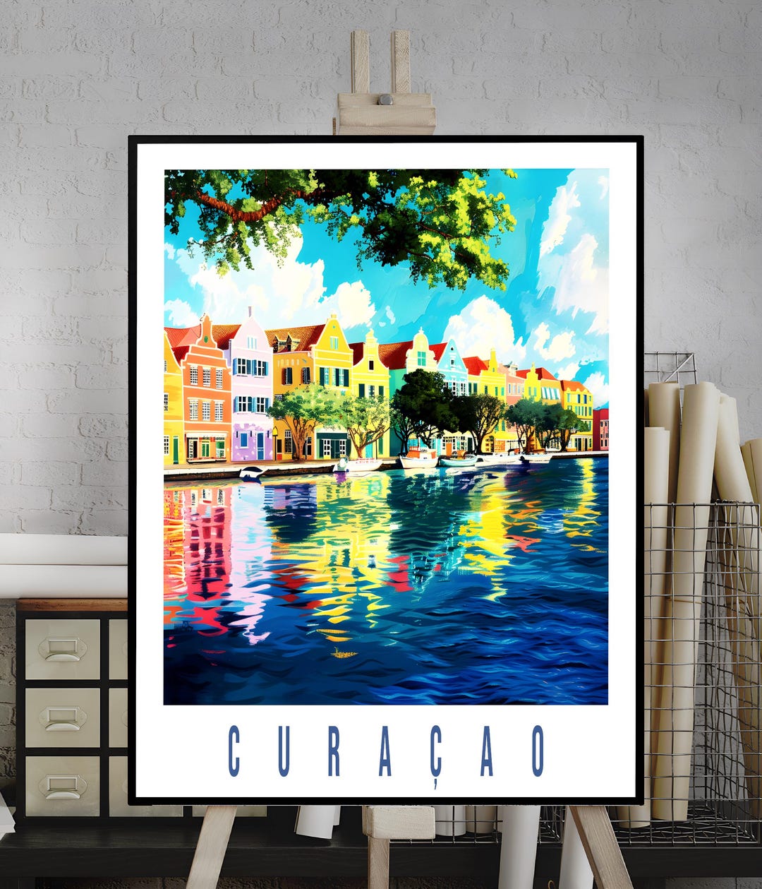 Curacao Travel Poster Wall Art Curacao Travel Poster Home Decor Vintage ...