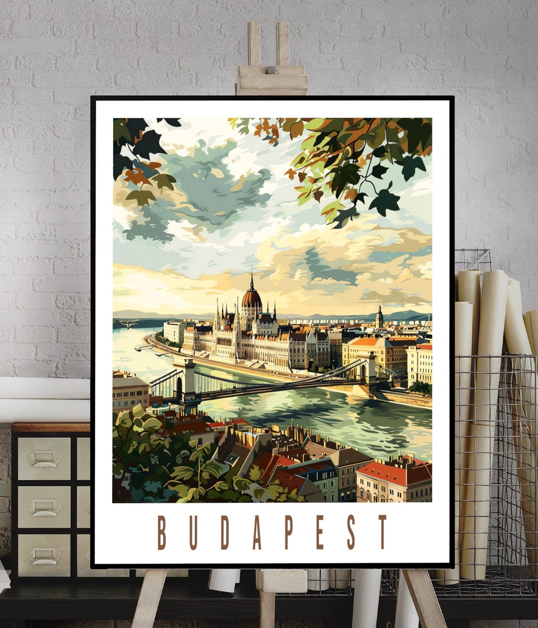 Budapest Travel Poster Wall Art Gift Travel Poster Budapest Art Print ...