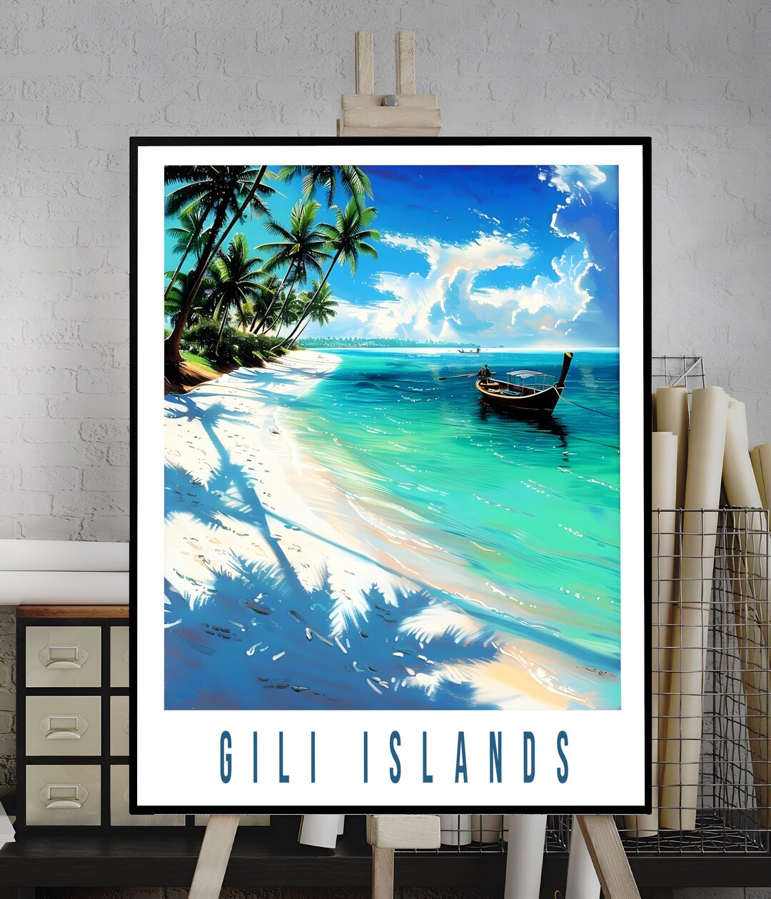 Gili Islands Travel Poster Bali Gift Gili Islands Travel Poster Bali ...