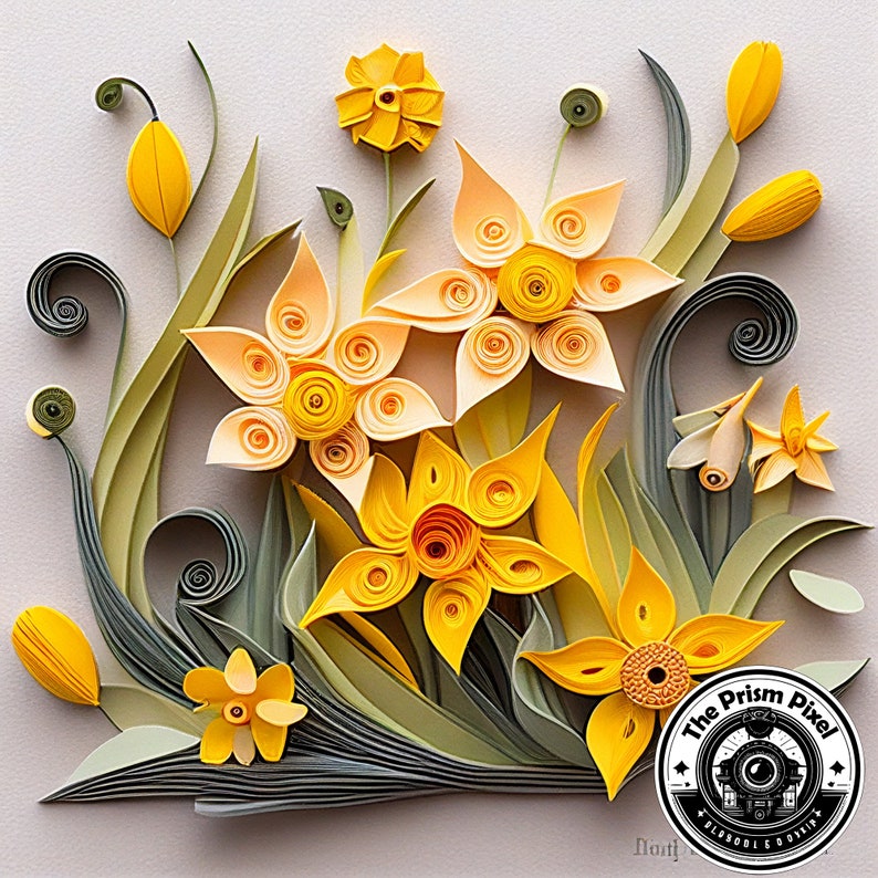 Quilled Daffodils for Mothers Day (reimagined) - Etsy