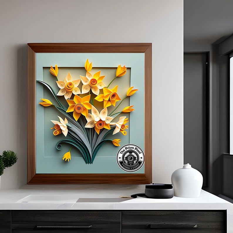 Quilled Daffodils for Mothers Day - Etsy