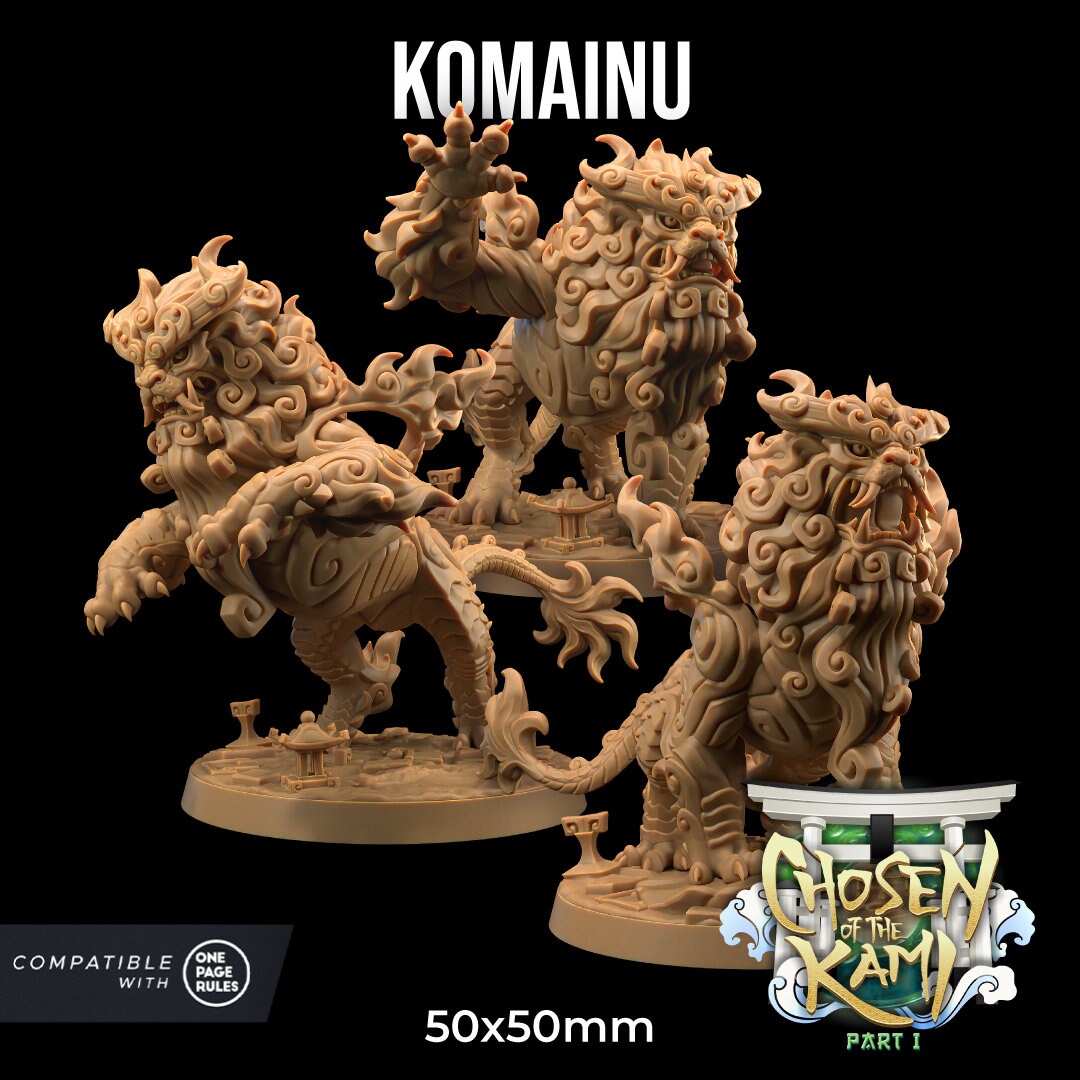 Komainu Chosen of the Kami Dragon Trappers Lodge 3D Printed Tabletop ...