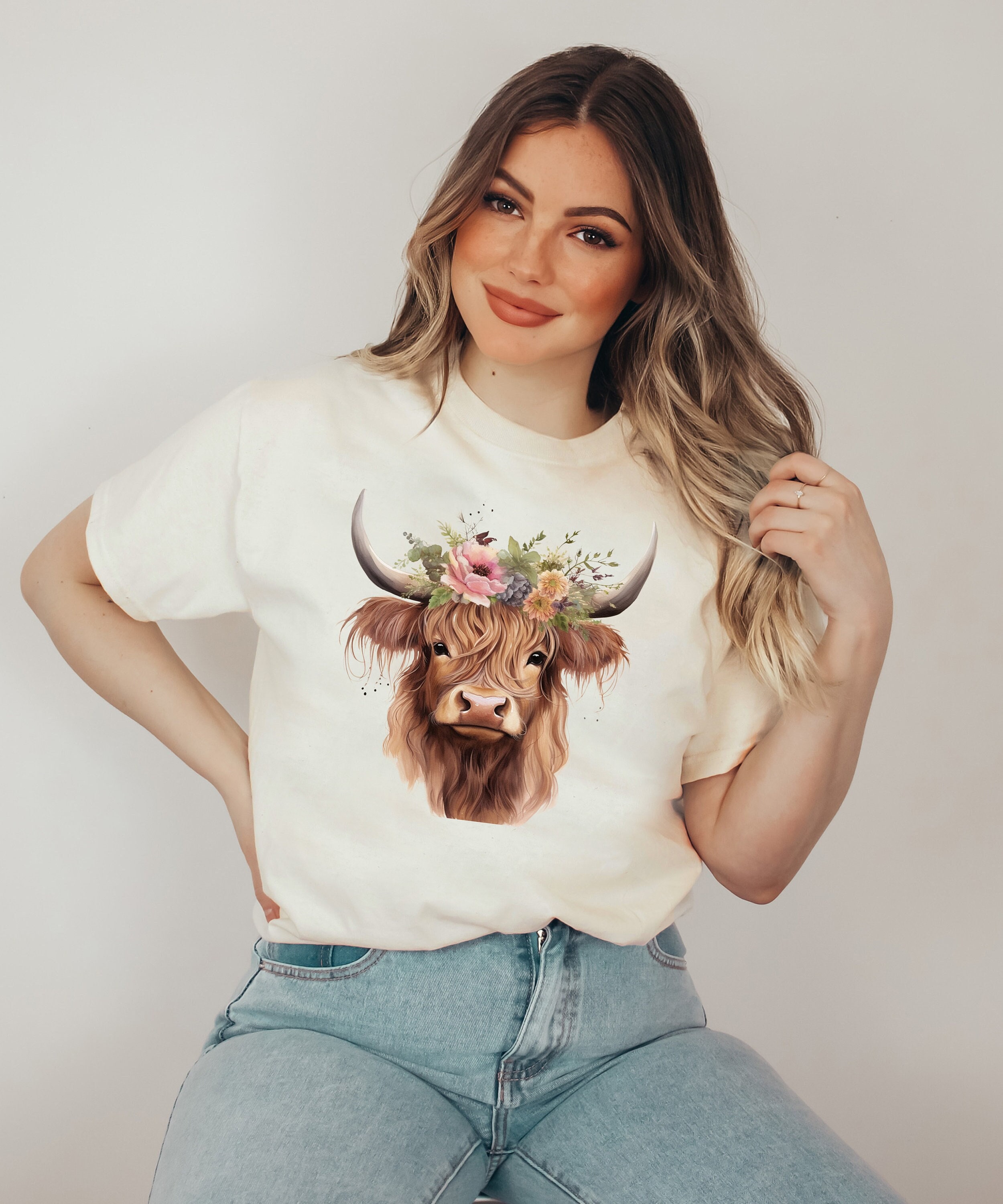 Highland Cow Shirt, Western Shirt, Country Shirt, Cow T-shirt, Farm Life, Country Girl, Cowgirl ...