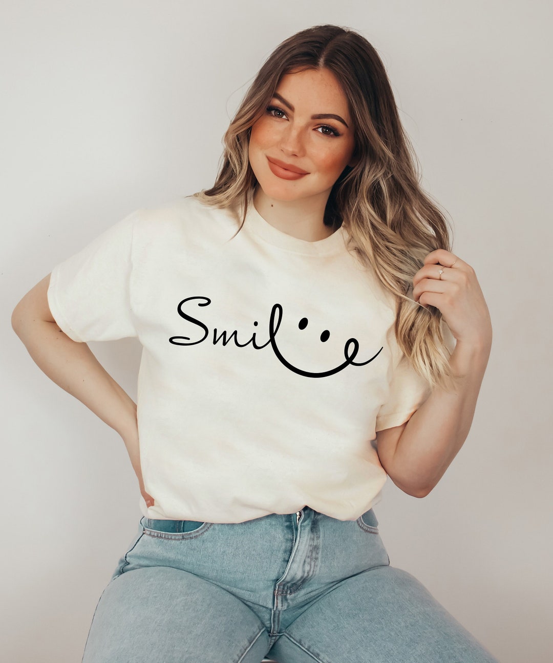 Smile Shirt, Positive Vibes Sweatshirt, Positivity Zitat T-Shirt ...
