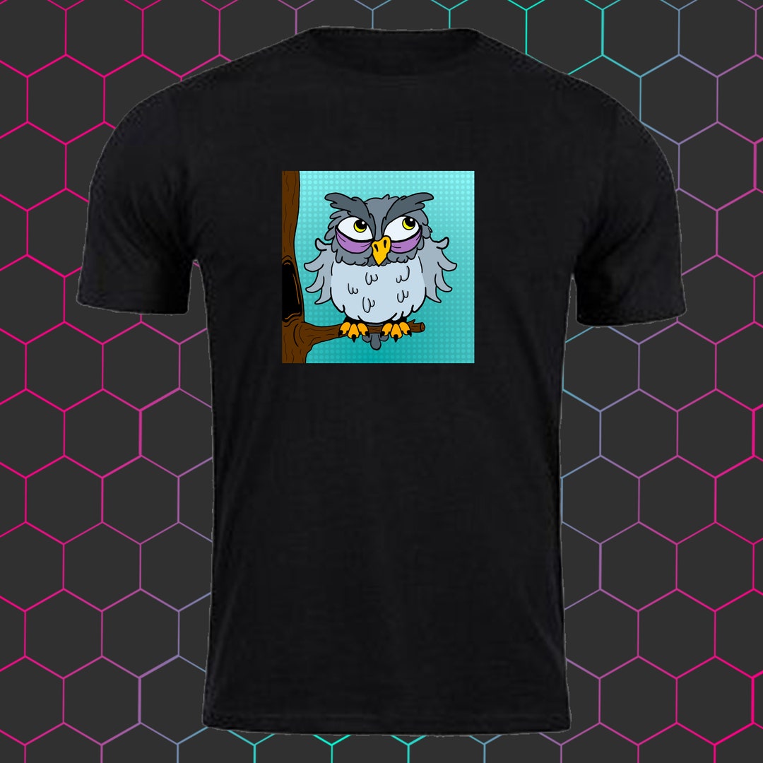 Owl Mood Shrug T-shirt / Dead Head Art Studio - Etsy