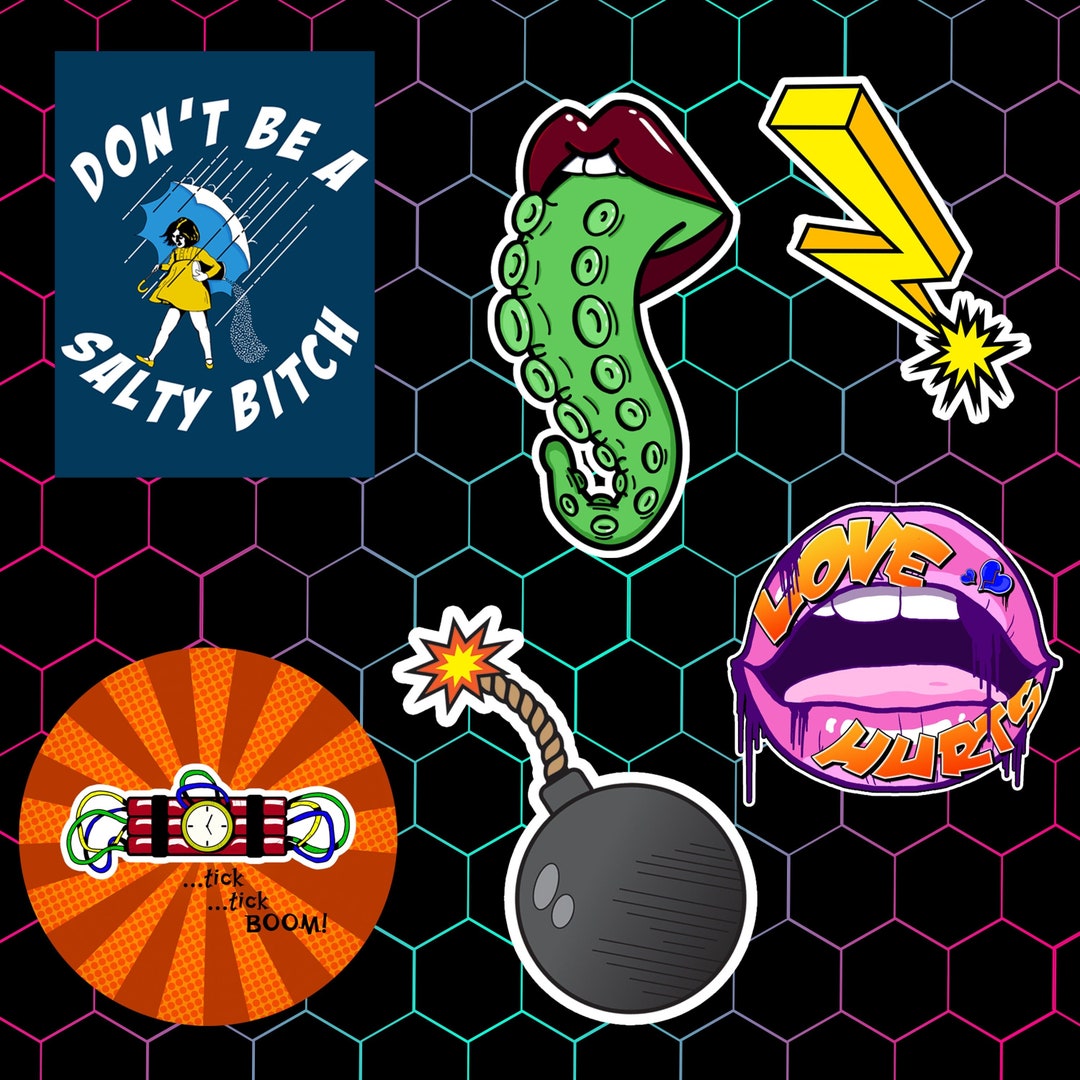 Pop Art Vinyl Stickers / Dead Head Art Studio - Etsy