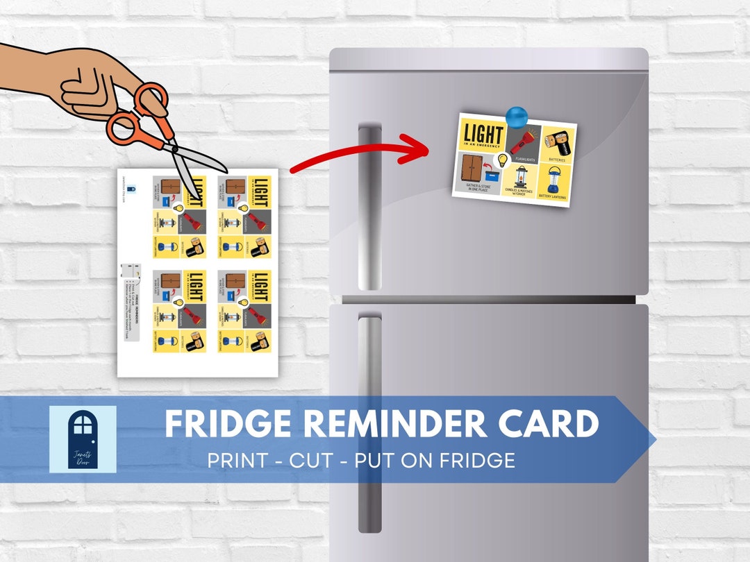 Emergency Reminder Cards, Printable Way to Remember to Prepare, 12 ...