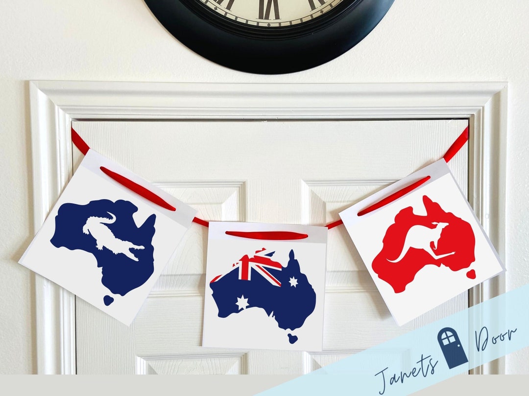 Australia Day Printable Banner, Treat Tags Download Decorations and ...