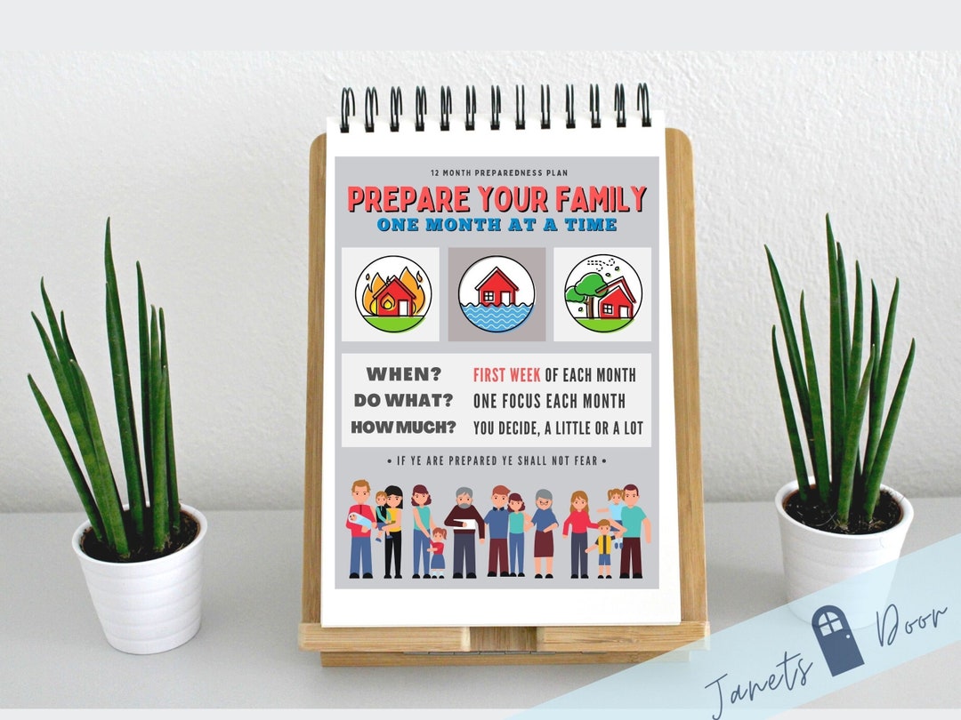 Calendar for Emergency Preparedness, 1 Year Calendar Worksheet ...