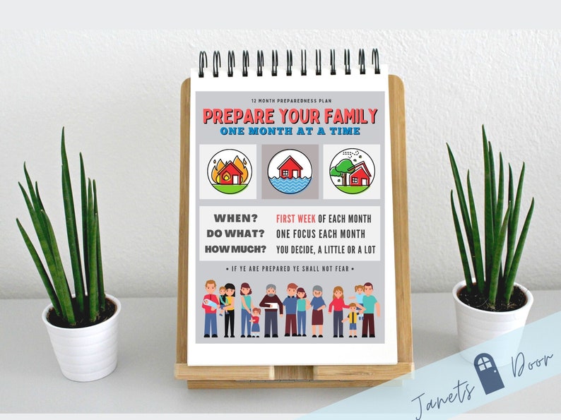Emergency Preparedness 1 Year Calendar Worksheet Printable - Etsy