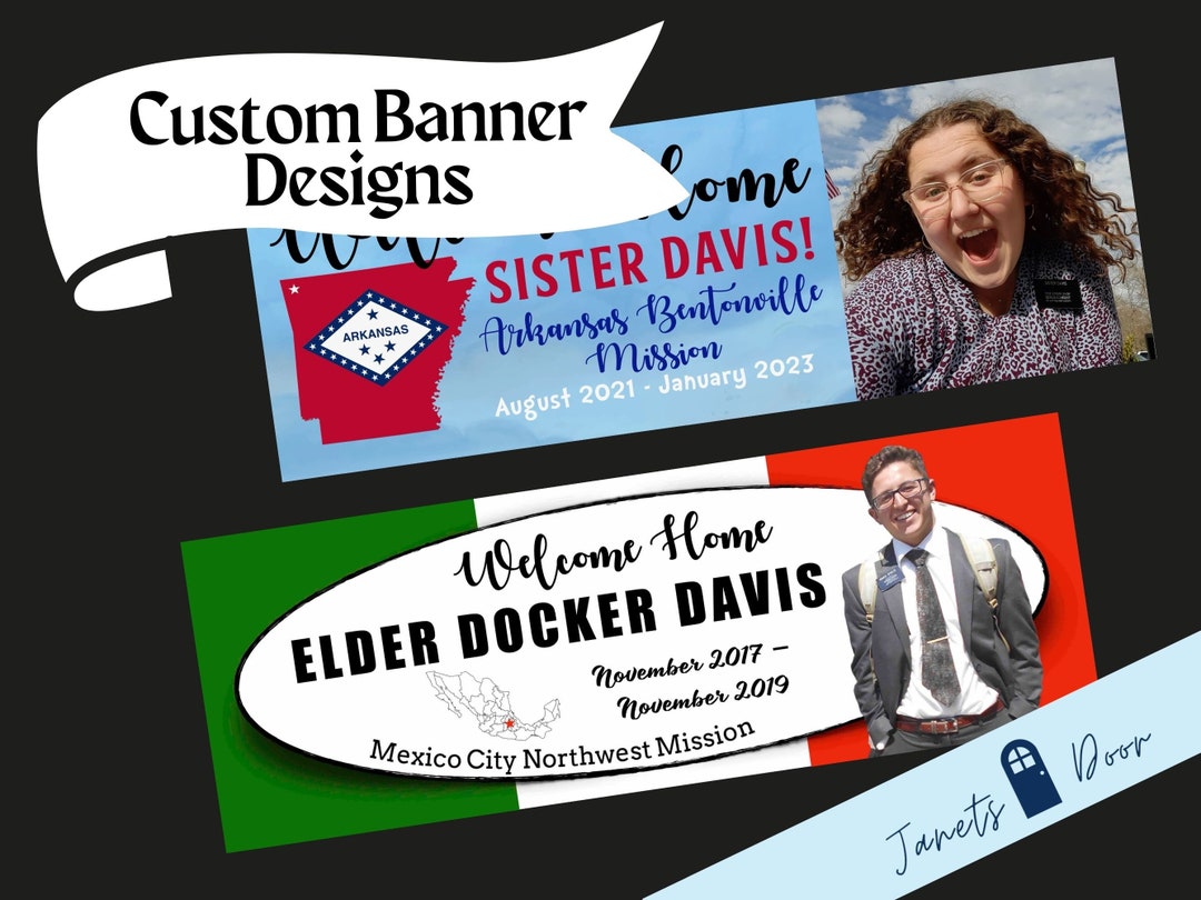 Missionary Banners, Called to Serve and Welcome Home Banners With ...