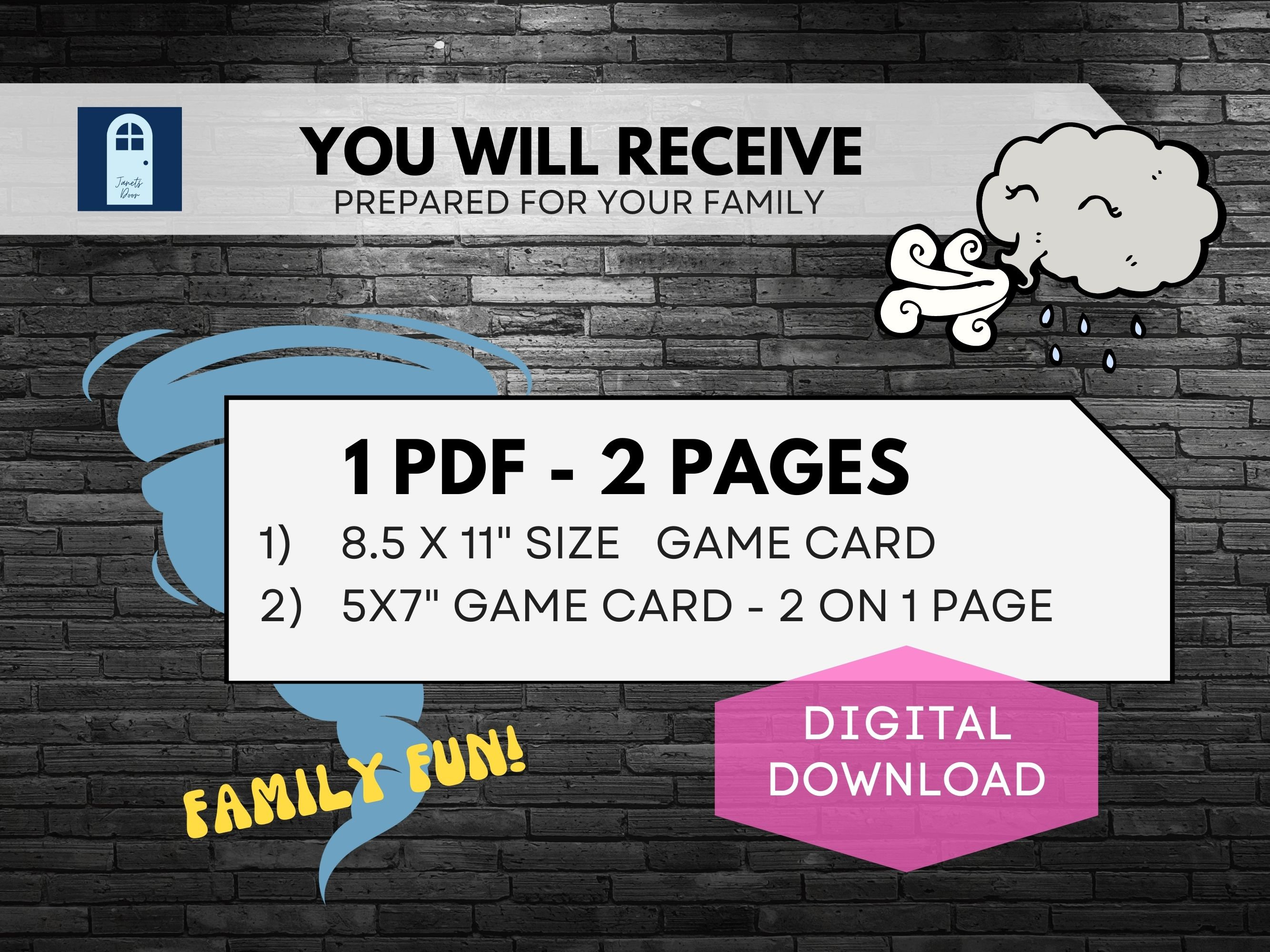 Emergency Preparedness Game Printable Family Activity, Bingo Download ...