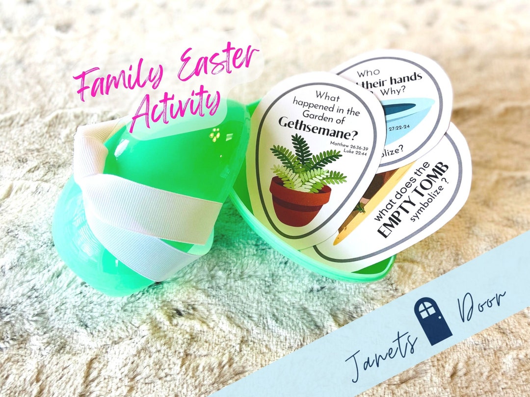Easter Symbols Family Activity, Printable 16 Symbols in Eggs, Remember ...