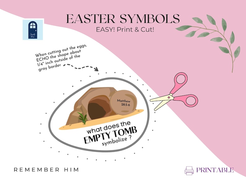 Easter Symbols Family Activity, Printable 16 Symbols in Eggs, Remember ...