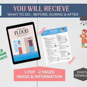 Flood Preparedness Printable Emergency Disaster Awareness, How to ...