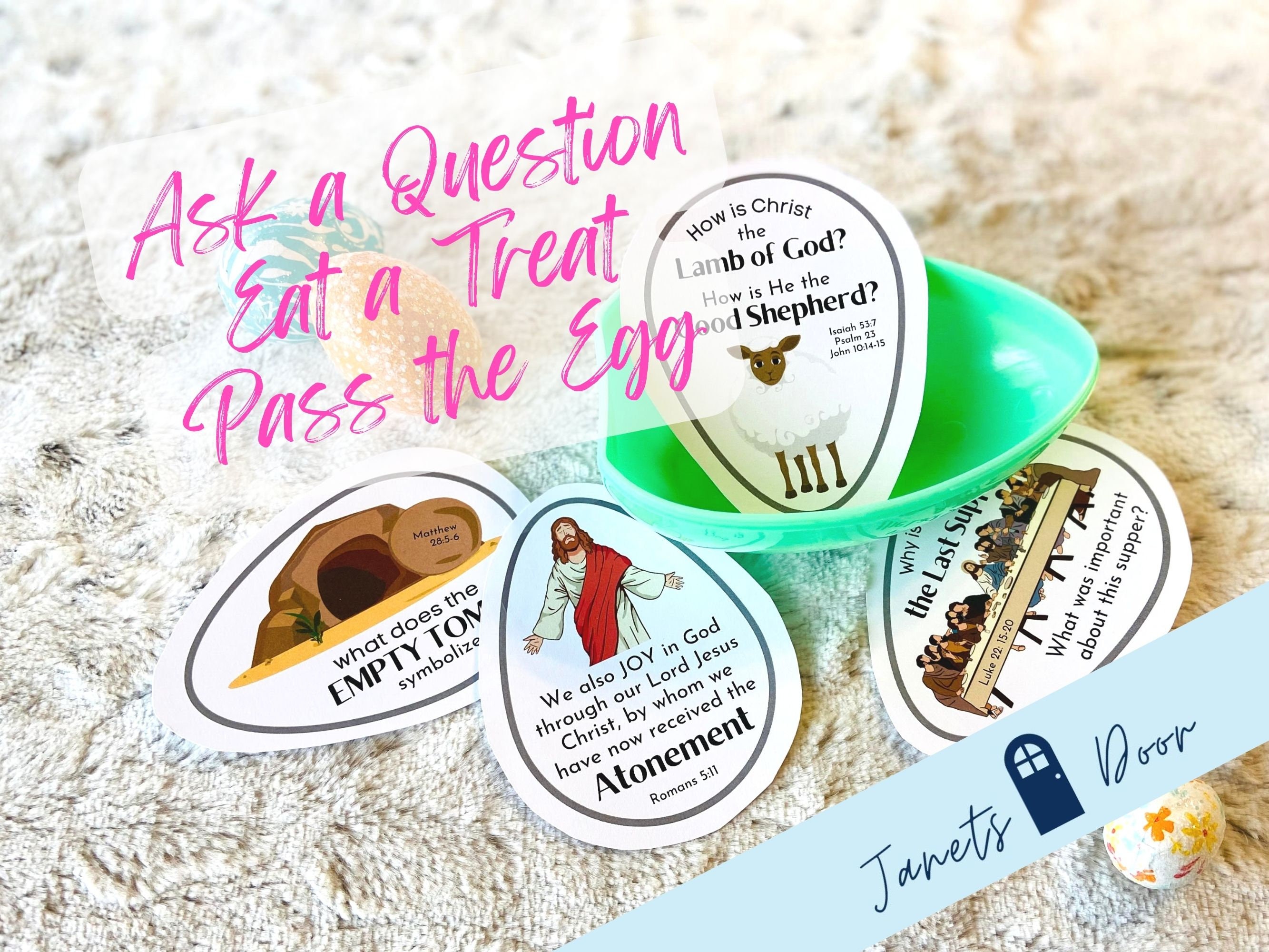 Easter Symbols Family Activity, Printable 16 Symbols in Eggs, Remember ...