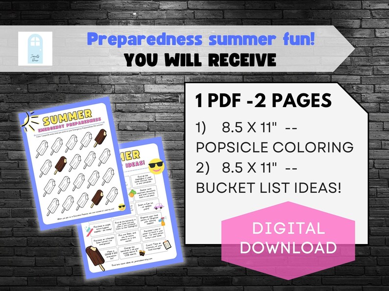 Emergency Preparedness Summer Bucket List, Fun Popsicle Coloring Chart ...