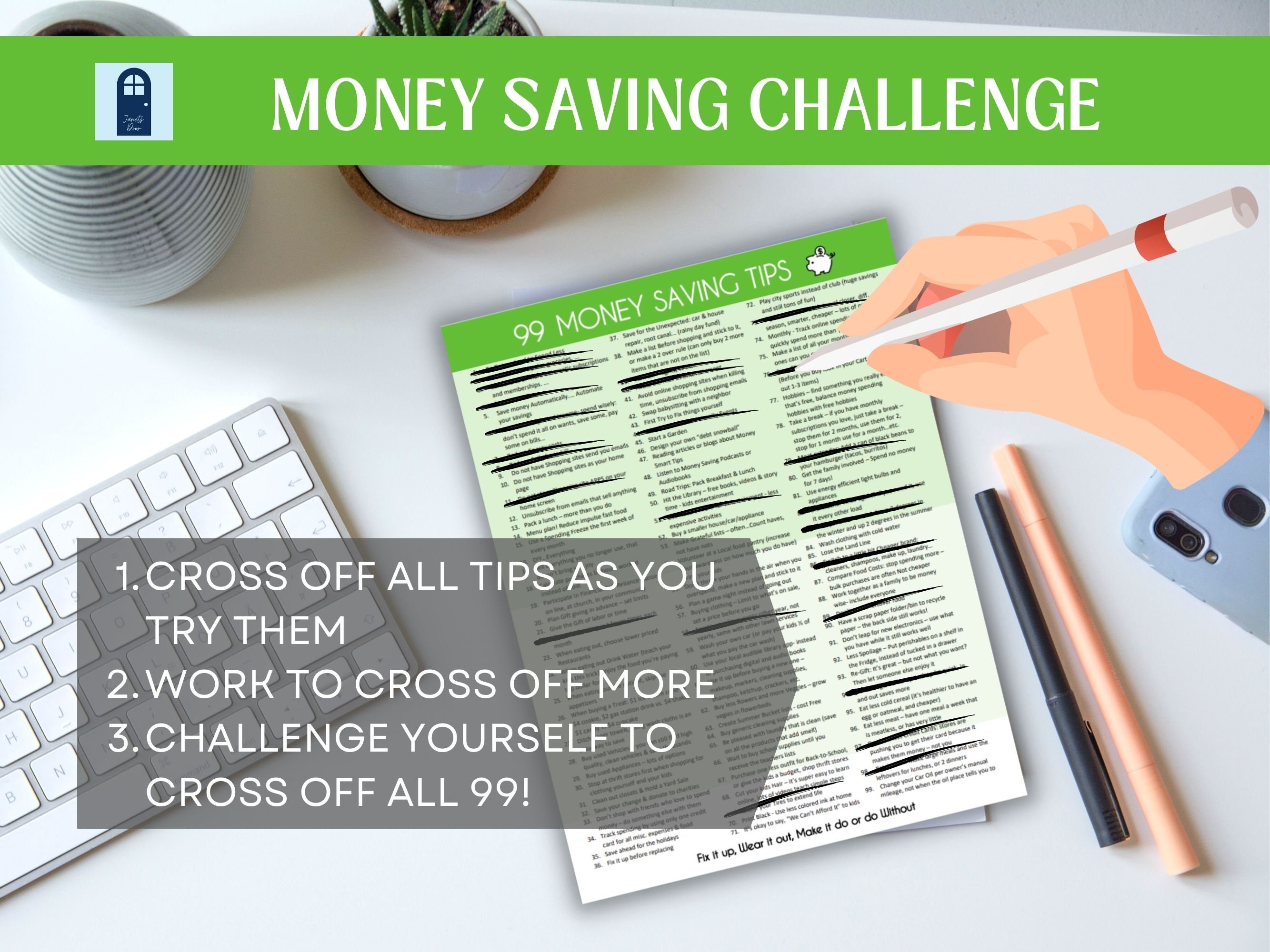 Money Saving Tips Printable, Smart Ideas to Keep Your Money in Your ...