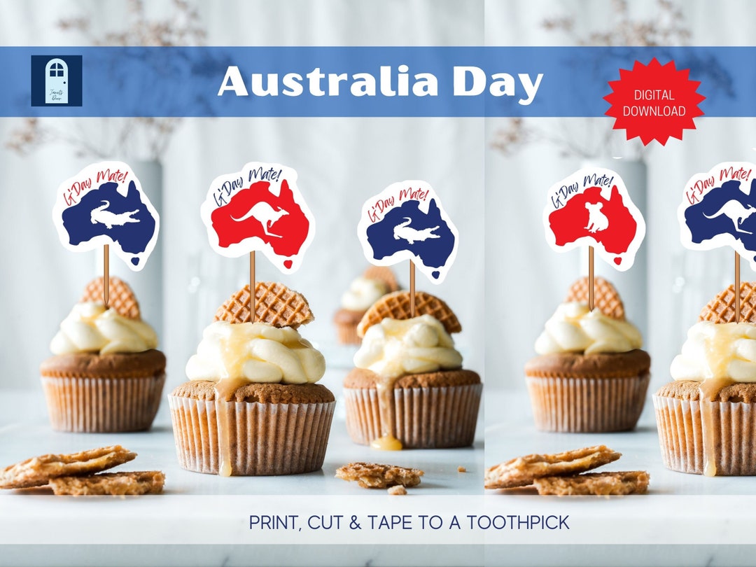 Australia Day Printable Banner, Treat Tags Download Decorations and ...
