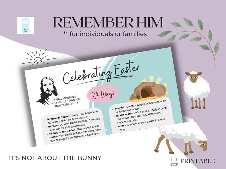 24 Ways to Celebrate Easter, Printable, Easter Activities to Remember ...