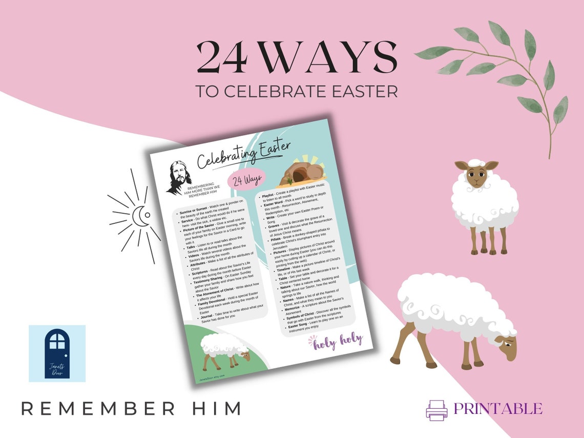 24 Ways to Celebrate Easter, Printable, Easter Activities to Remember ...