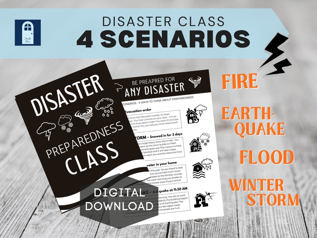 1 Hour Disaster Class, Teach Emergency Preparedness, 4 Disaster ...