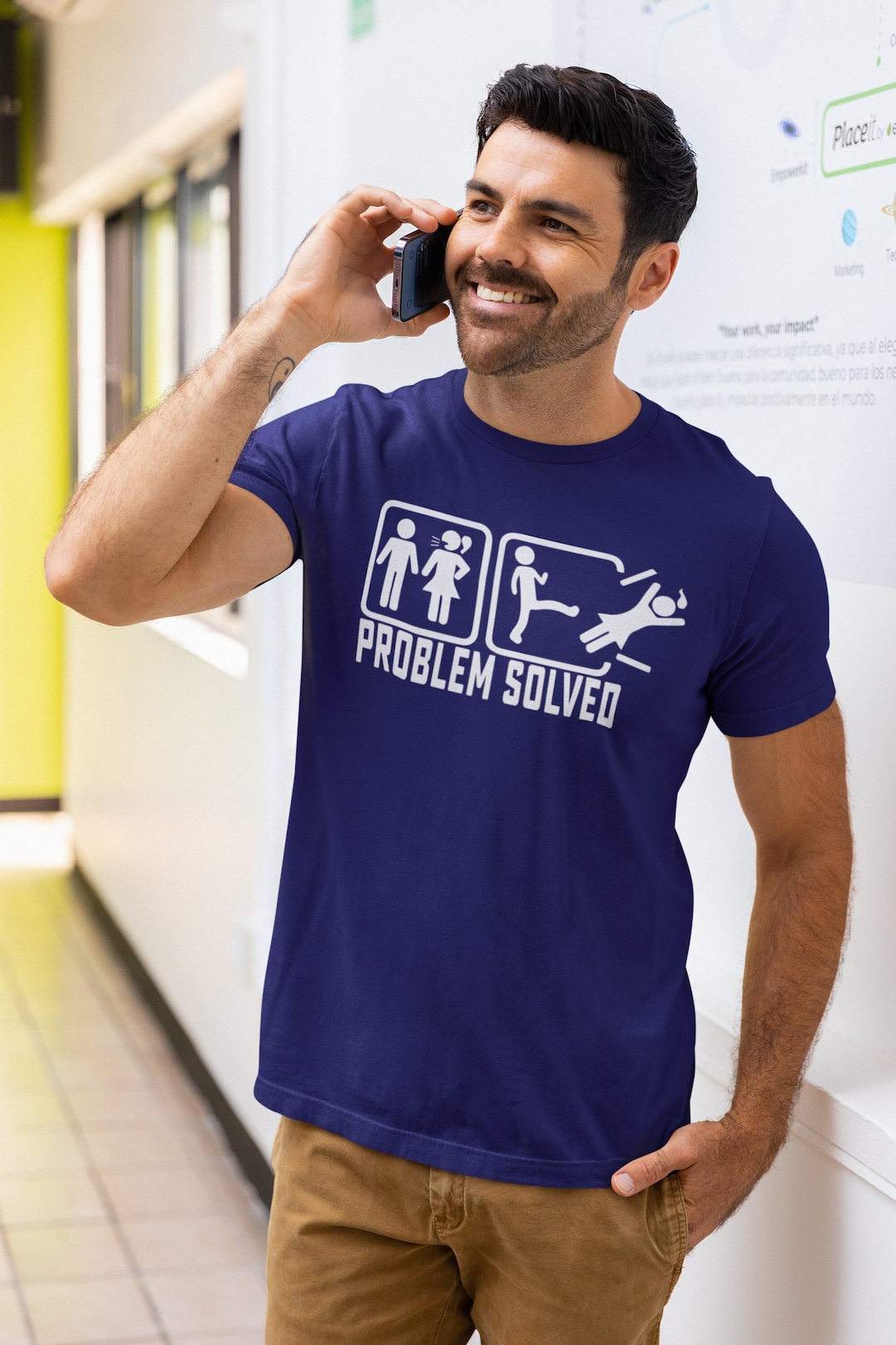 Mens Funny T Shirt Problem Solved Shirt Humorous Ts Valentines Day Shirt T For Husband