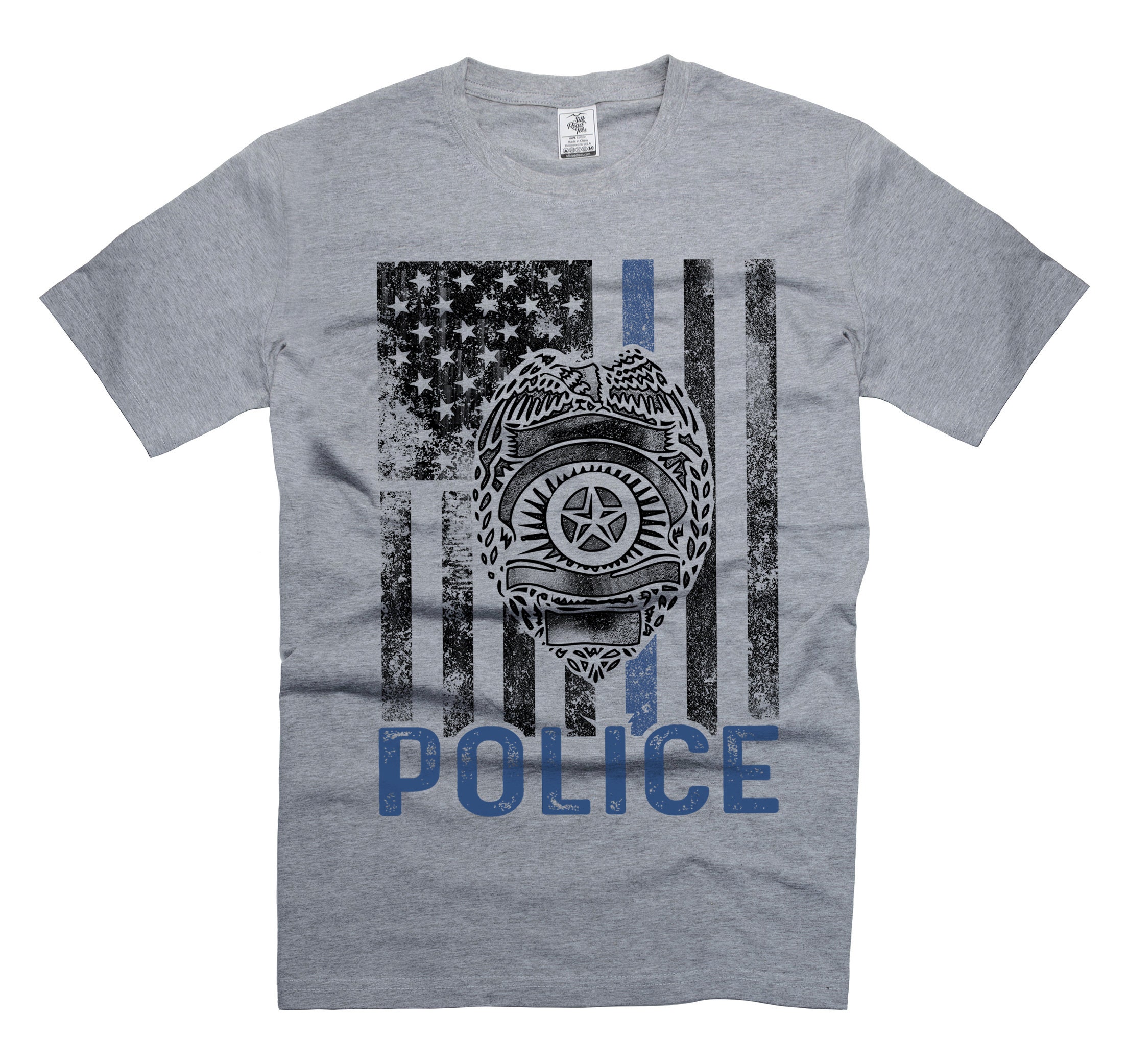 Mens Police T-shirt Police Badge Shirt Police Patriotic Shirts Police ...