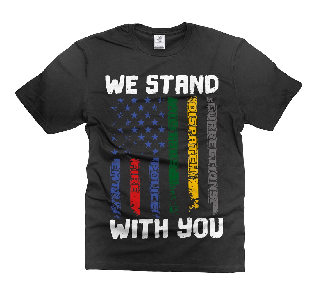 First Responders Flag Shirt: Patriotic Gift for Firefighter, Police ...