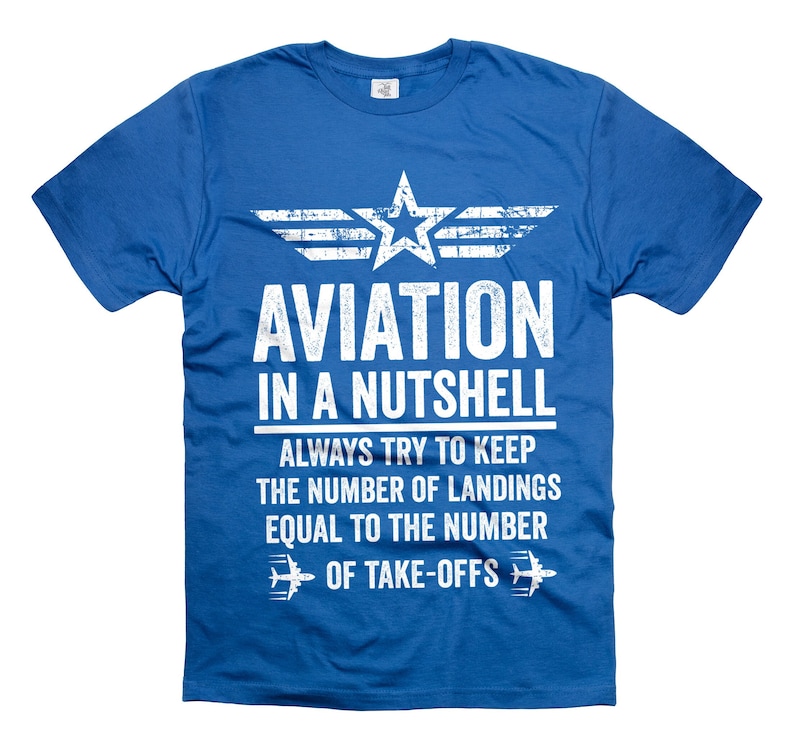 Mens Funny Aviation T-shirt Aviation in A Nutshell T-shirt Aviation ...