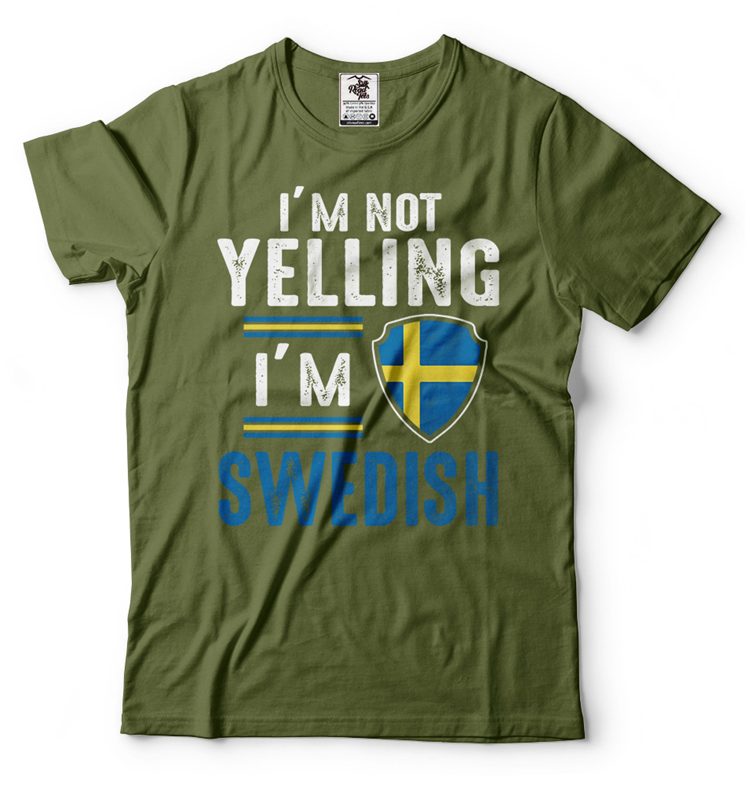 I'm Not Yelling I'm Swedish Shirt Swedish Flag Shirt Sweden Shirt Funny ...