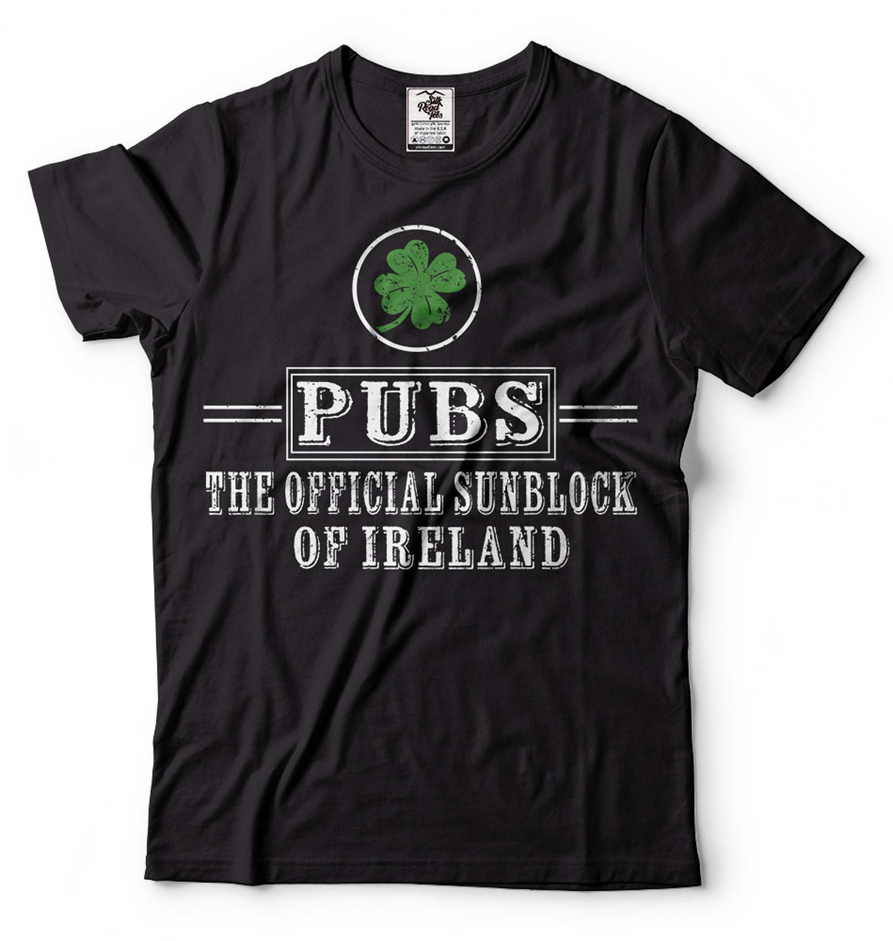 Men's Funny Pubs Official Sunblock of Ireland Tee Shirt Saint Patrick's ...