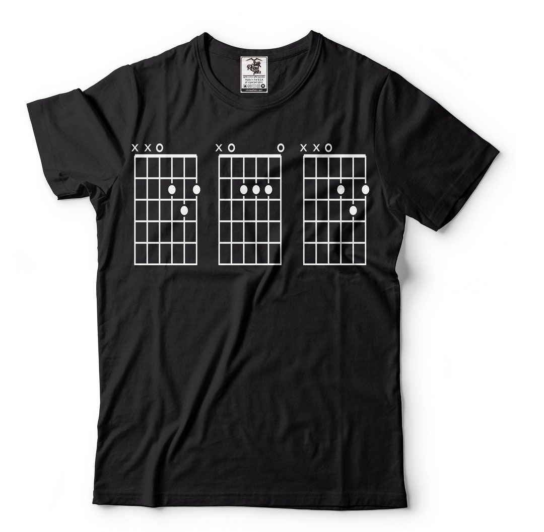 Guitar Chord Chart T-shirt: Musician Dad Gift - Etsy