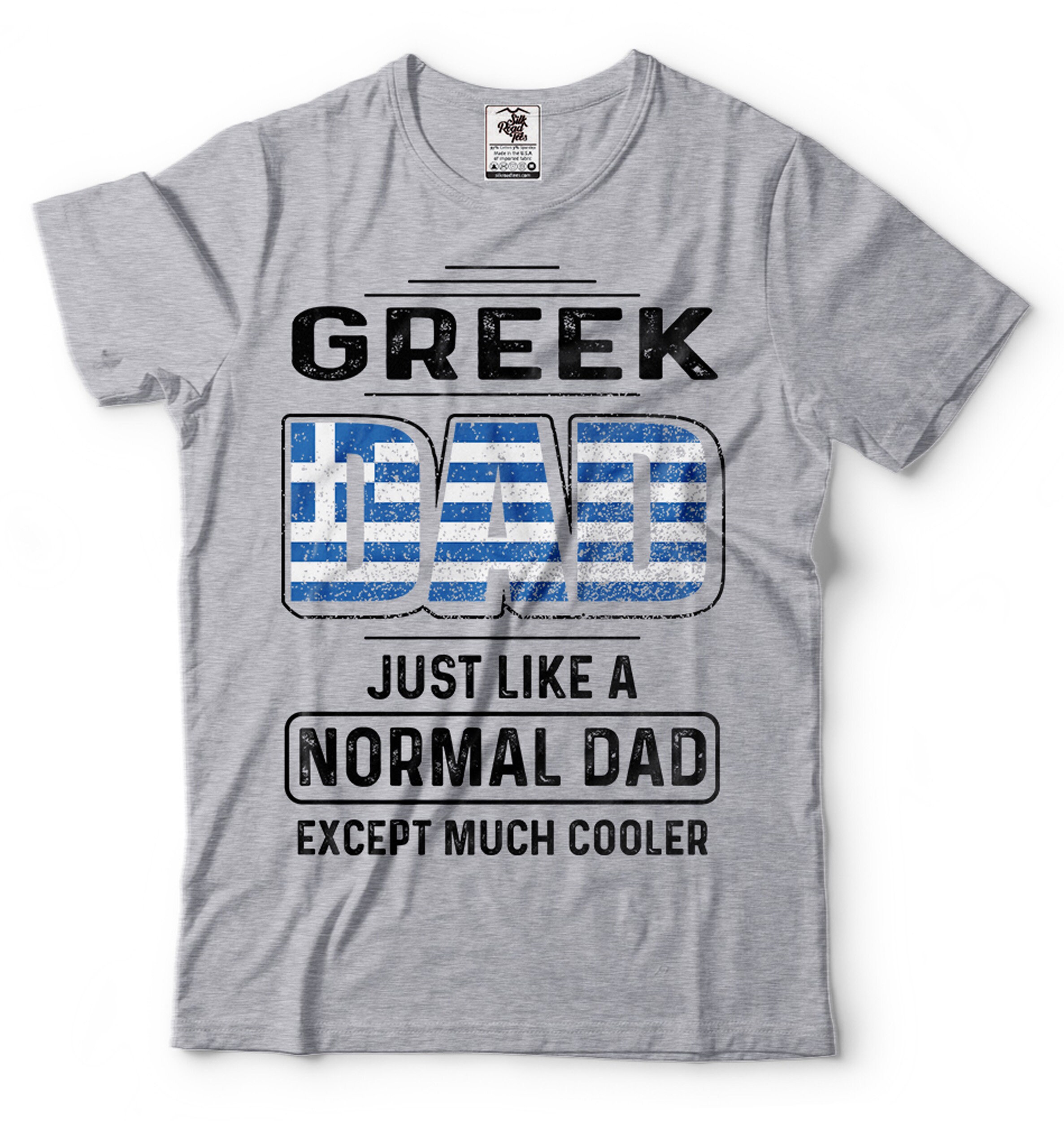 Mens Greek Dad T-shirt Fathers Day Greek Shirt Greek Patriotic Shirt ...