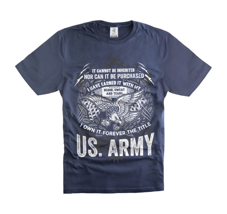 Mens US Army T-shirt Soldier Shirts USA Patriotic Gifts Military Tee ...