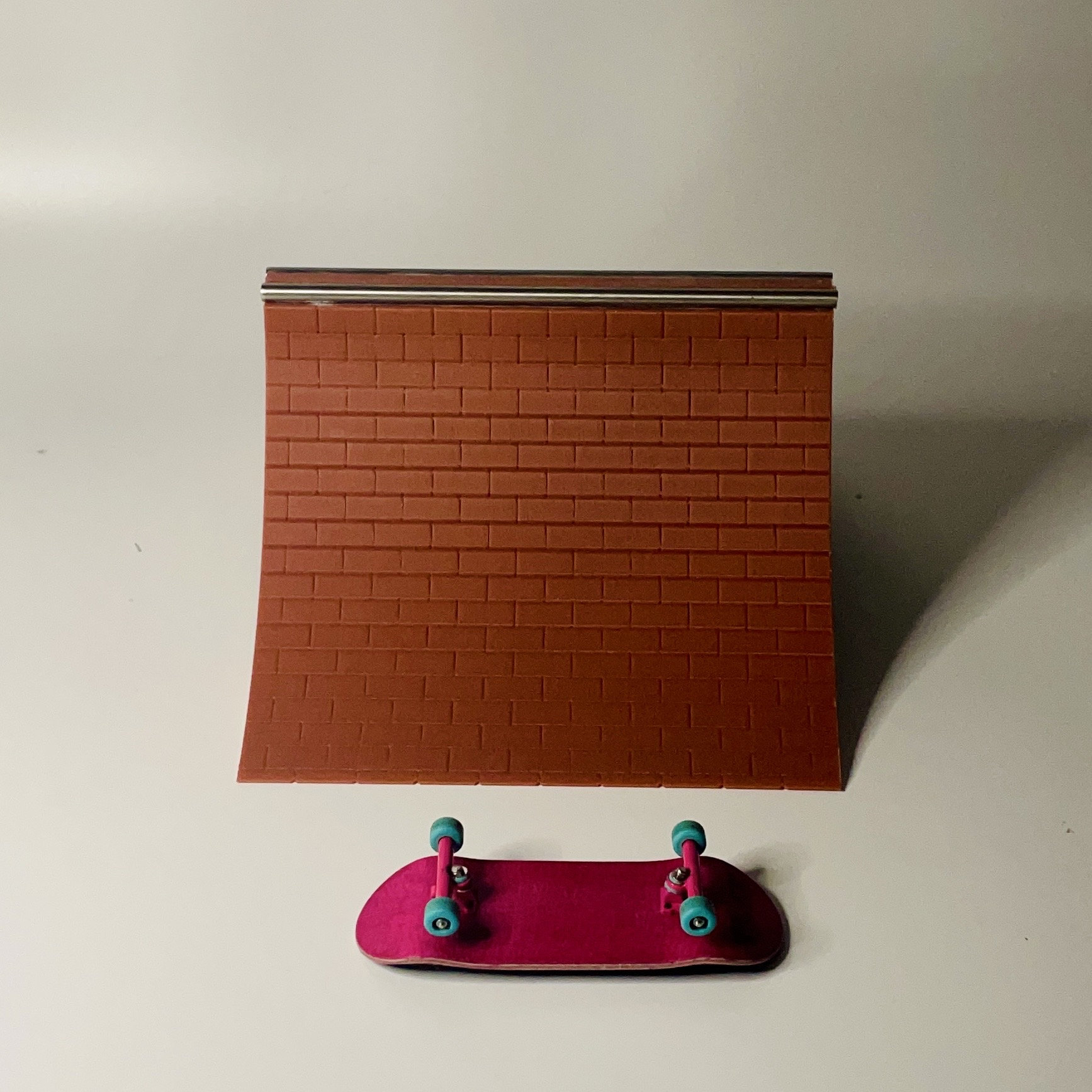 Fingerboard Spine Ramp brick 3D Printed Spine Ramp With Two Stainless ...