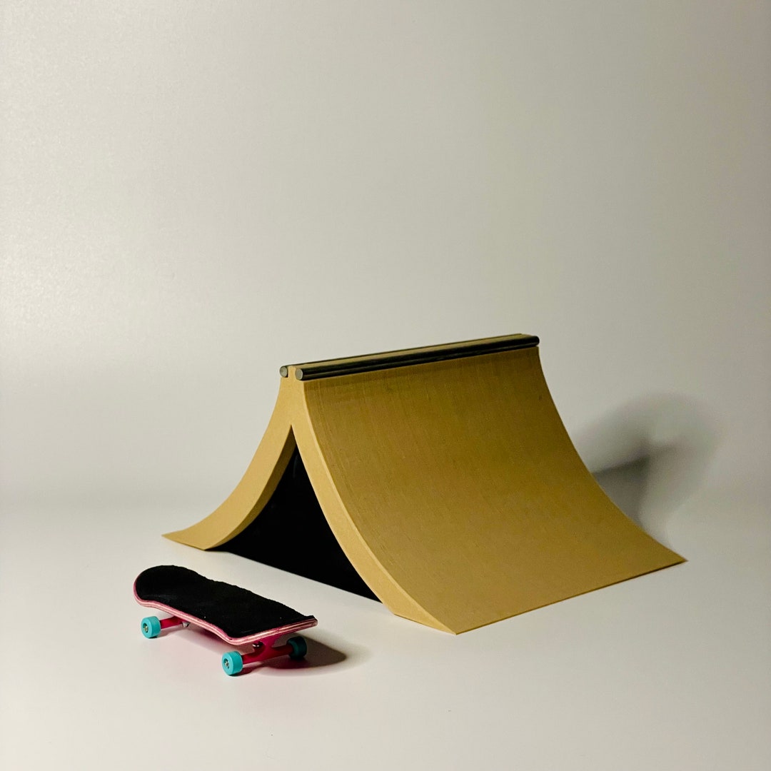 Fingerboard Spine Ramp wood 3D Printed Spine Ramp With Two Stainless ...