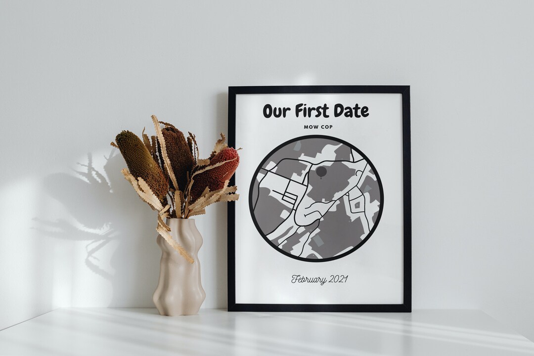 Memorabilia Digital Print Map Picture Customised for Customers Place of ...