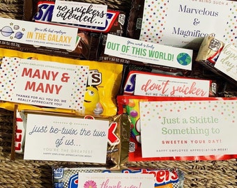 INSTANT DOWNLOAD 18 Teacher Appreciation Candy Gift Tag - Etsy