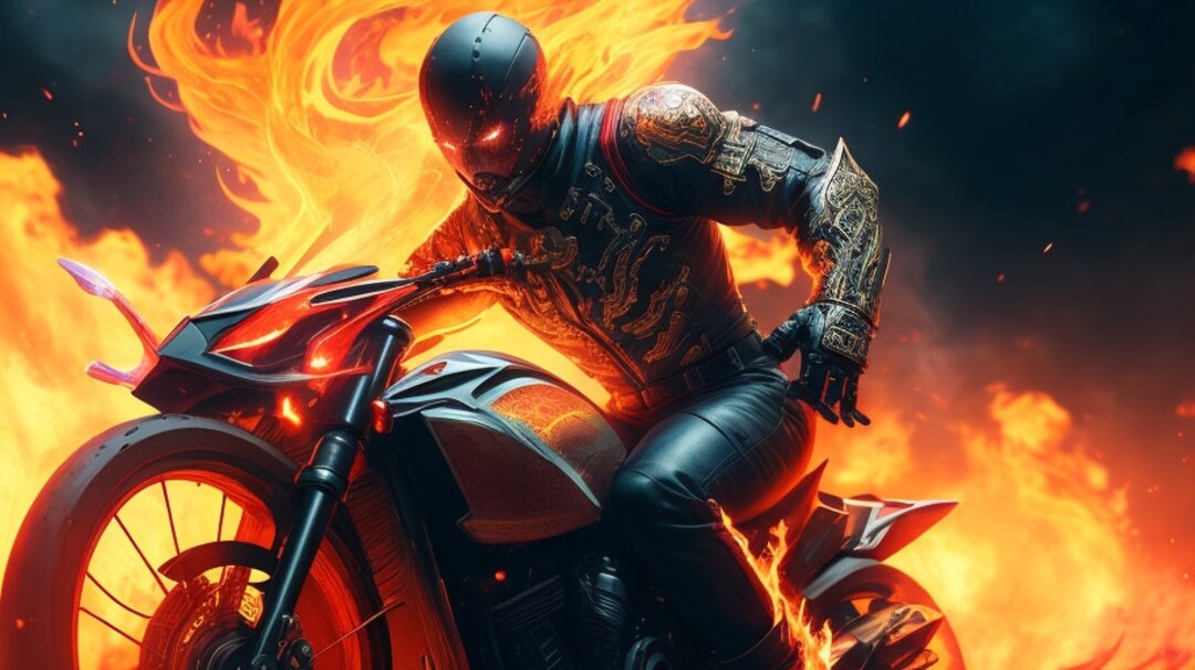 Ghost Rider Wall Decoration HD Wallpaper - Etsy