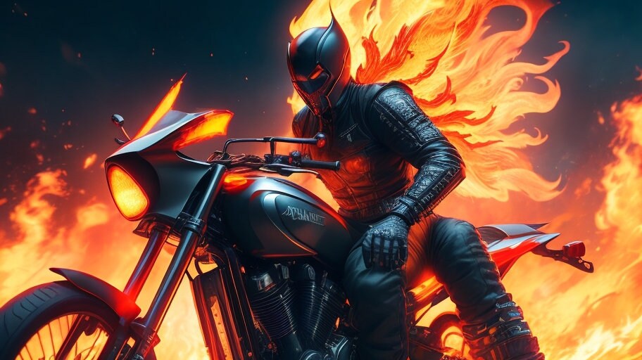 Ghost Rider Wall Decoration HD Wallpaper - Etsy