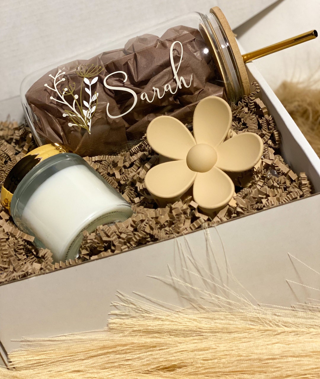 Boho Gift Box W/ Personalized Tumbler - Etsy