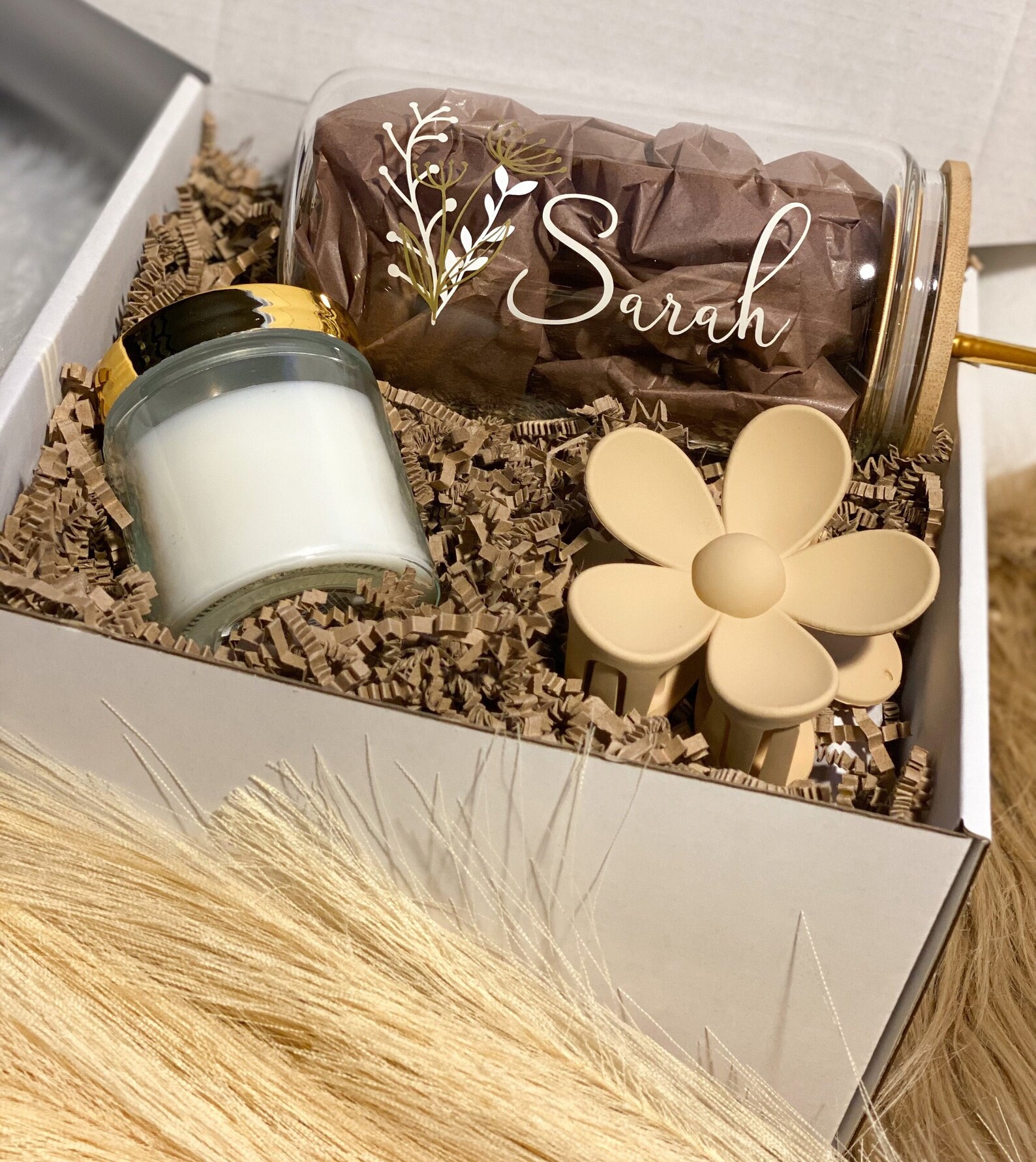 Boho Gift Box W/ Personalized Tumbler - Etsy