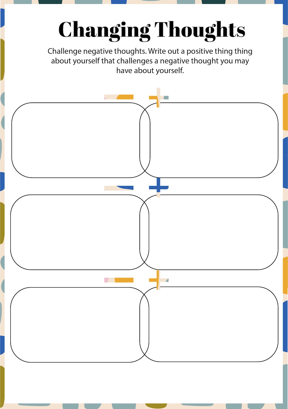 Mindfulness Worksheets - Etsy