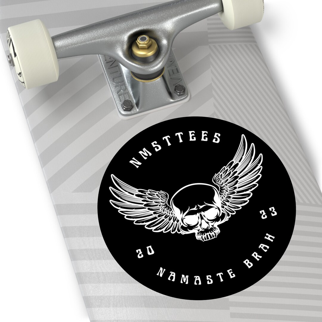Flying Skull Logo Round Vinyl Stickers - Etsy