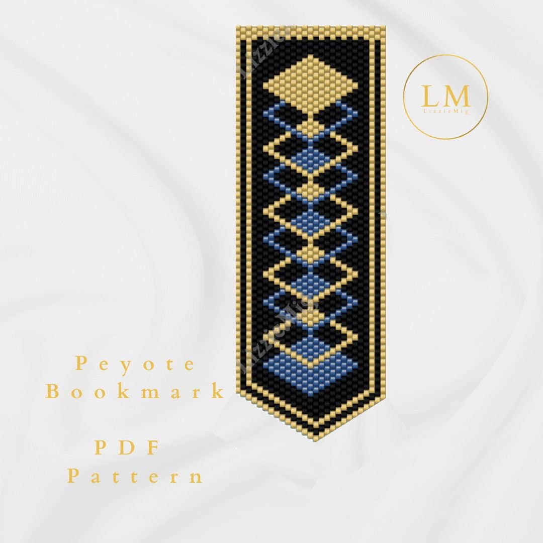 Bead Bookmark Pattern, Peyote Pattern Bead Loom Bead Pattern Beading ...