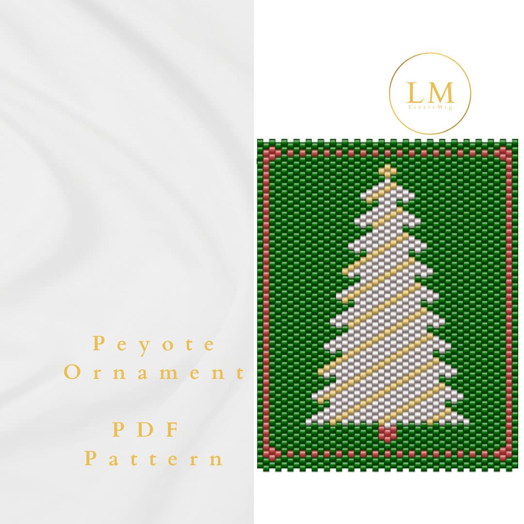 Bead Ornament Pattern, Peyote Pattern Bead Loom Bead Pattern Beading ...